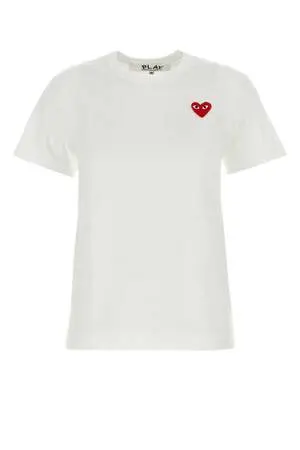Play Comme Des Garcon Cotton T-shirt - White