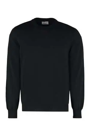 THE ALPHABET Cotton Crew Neck Sweater - Black
