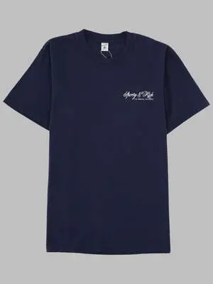 SPORTY & RICH Sporty 100% Cotton T-shirt - Blue