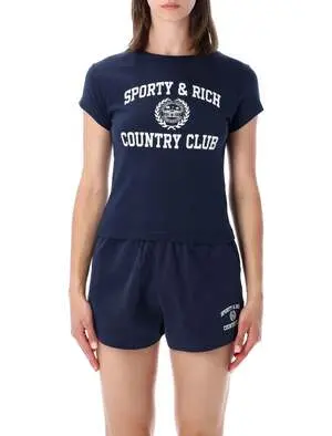 SPORTY & RICH Sporty Tee For Perfect For All Seasons - Blue