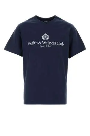 SPORTY & RICH Navy Cotton T-shirt