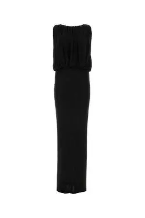 Saint Laurent Style V-neck T-shirt Long Dress