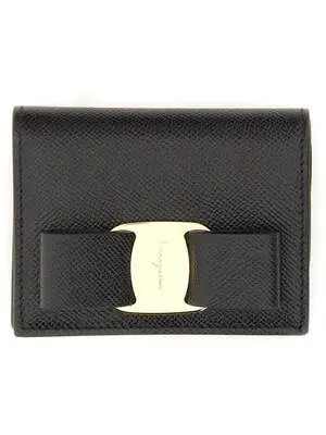 FERRAGAMO Mini Logo Wallet 8 Cm X 11 Cm X 4 Cm - Black
