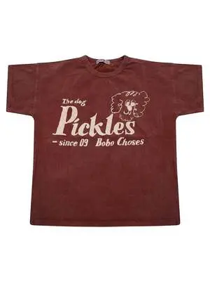BOBO CHOSES Mini Graphic T-shirt Featuring A Playful Dog - Marrone