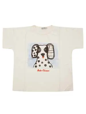BOBO CHOSES Mini Dog Graphic T-shirt - Bianco