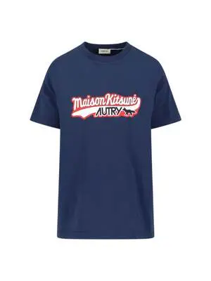 AUTRY 100% Cotton T-shirt - Blue