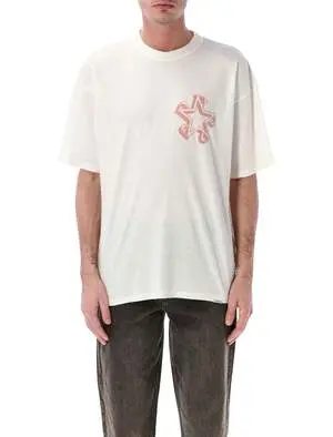 REPRESENT Oversized Puff Print Initial Star T-shirt Size - Flat White