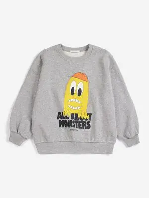BOBO CHOSES Bigtooth Lemon Sweatshirt - Light Heather Grey