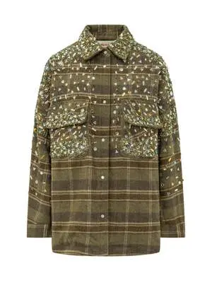 SPACE COWBOY Space-inspired Cowboy Appliqué Shirt