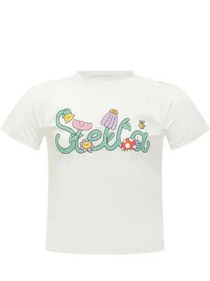 Stella McCartney Mini T-shirt With Stampaint - Ivory