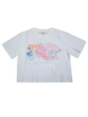 Stella McCartney Mini Logo Print Short Sleeve T-shirt - B9