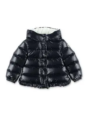 Moncler Mini Tazui Recycled Polyester Down Jacket With Ruffle Hem