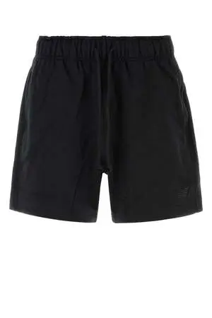 NEW BALANCE Cotton Bermuda Shorts - Black