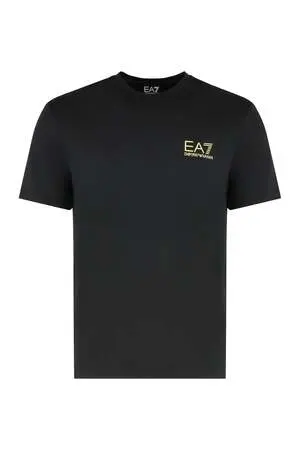 EA7 Logo Print T-shirt For - Black