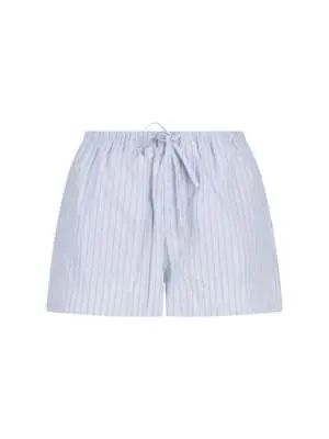 DUNST 100% Cotton Striped Trousers For - Light Blue