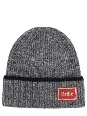 Drole De Monsieur Ribbed Wool Beanie