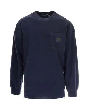 Carhartt Work In Progress Long-sleeve Pocket T-shirt - Dark Navy