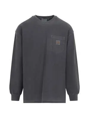 Carhartt Work In Progress Loose Long-sleeve Pocket T-shirt - Black