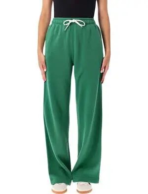 Polo Ralph Lauren Wide-leg Cotton-blend Track Pants With Embroidered Pony - Verde