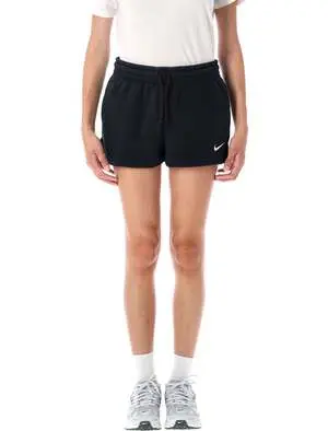 Nike Mid-rise Fleece Shorts For Casual Comfort - Black