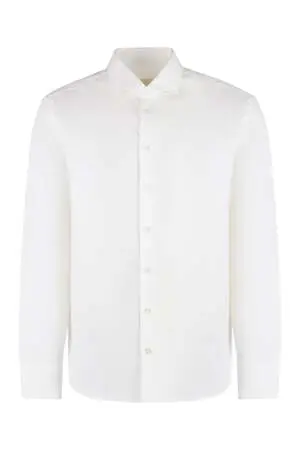 BASTONCINO Cotton Shirt With Rounded Hem - White