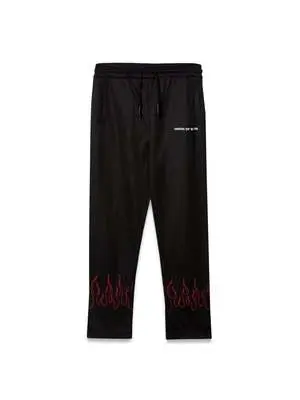 VISION OF SUPER Red Embroidered Flame Pants