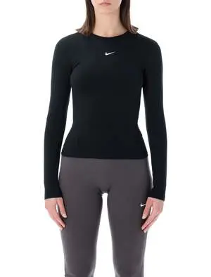 Nike Fitted Long-sleeve Top For - Black