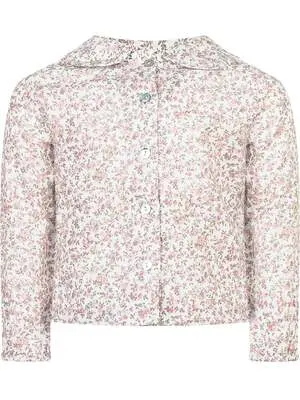 L'ORSOBRUNO Floral Long Sleeve Shirt With Collar