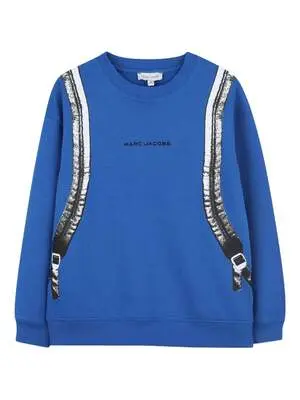 Marc Jacobs Graphic Front Pullover With Ribbed Neck