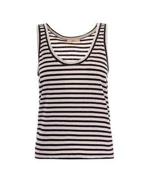 SESSUN Striped Tank - Sandblack