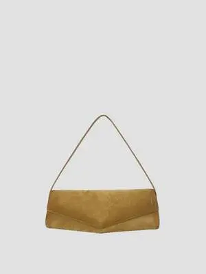 JIL SANDER JIL SANDER Kante Flap Shoulder Bag Walnut