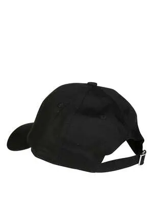 Drole De Monsieur Slogan Cap In 100% Cotton - Nero