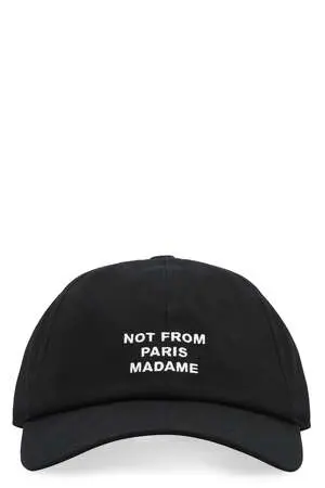 Drole De Monsieur Embroidered Cap - Black