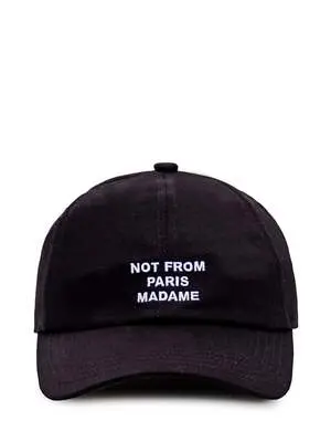 Drole De Monsieur Baseball Cap With Embroidery - Black