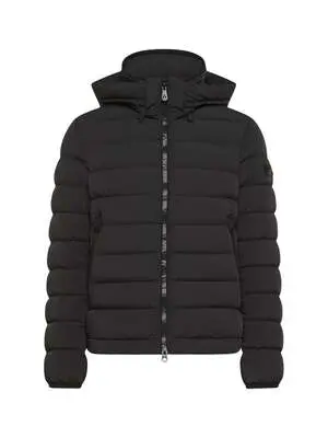 Peuterey Quilted Two-way Zip Coat With Duck Down Padding - Black