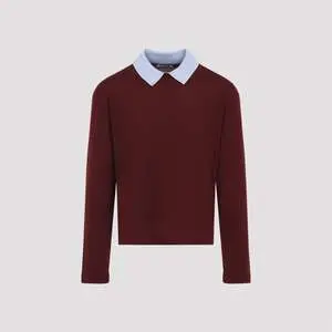 JIL SANDER Wool Knit Polo Shirt For - Red