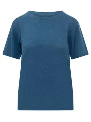 Max Mara Linen Blend Crewneck T-shirt - Oceano