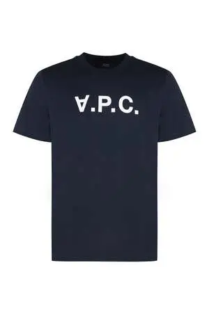 A.p.c. Standard Grand Vpc Cotton T-shirt - Blue