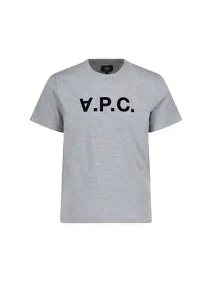 A.p.c. Organic Cotton Crewneck T-shirt For - Grey