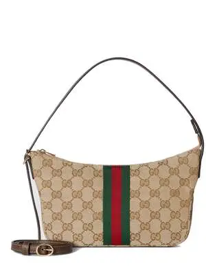 Gucci Mini Height 13 Cm; Width 22 Cm; Depth 3 Cm Gg Canvas Crossbody Bag With Detachable Leather Strap