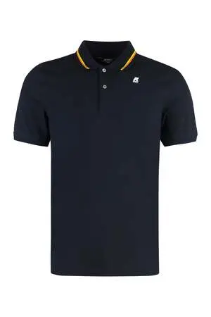 K-WAY Classic Cotton-piqué Polo Shirt For - Blue