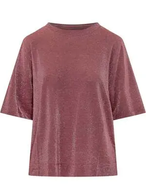 Momoni Mini T-shirt With Cut Sleeves - Malva