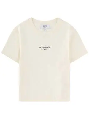 Maison Kitsuné Organic Cotton T-shirt For - Beige