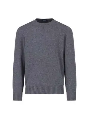 DRUMOHR Cashmere Crew Neck Sweater - Grey