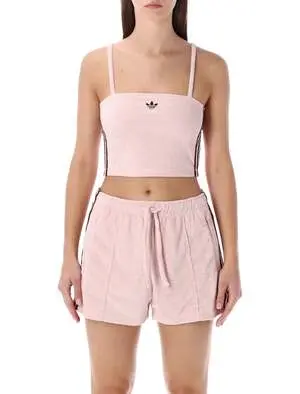 ADIDAS ORIGINALS Soft Fabric Mini Top With Embroidered Logo For - Sandy Pink