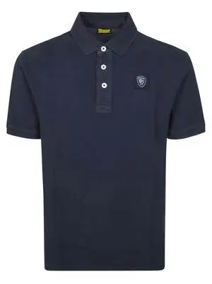 BLAUER. Classic Piquet Polo - Blu