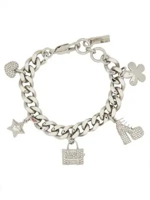 Marc Jacobs Pave Mini Icon Charm Bracelet - Silver