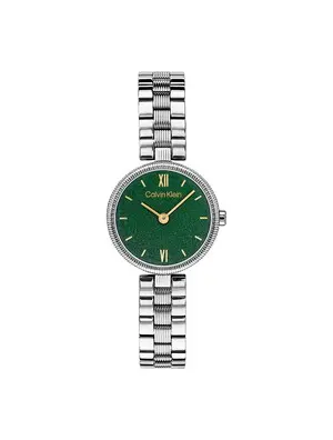 Calvin Klein Textured Bezel Shimmer Dial Watch - Green