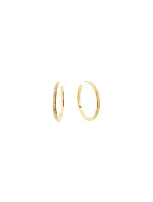 Calvin Klein Textured Linear Hoop Earrings - Gold