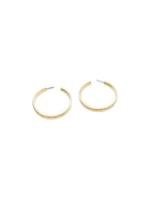 Calvin Klein Textured Linear Hoop Earrings